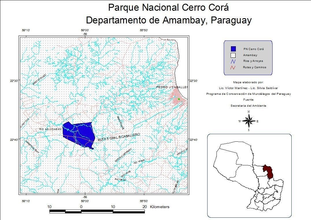 Parque Nacional Cerro Corá - AICOMs - Paraguay - Base de Datos